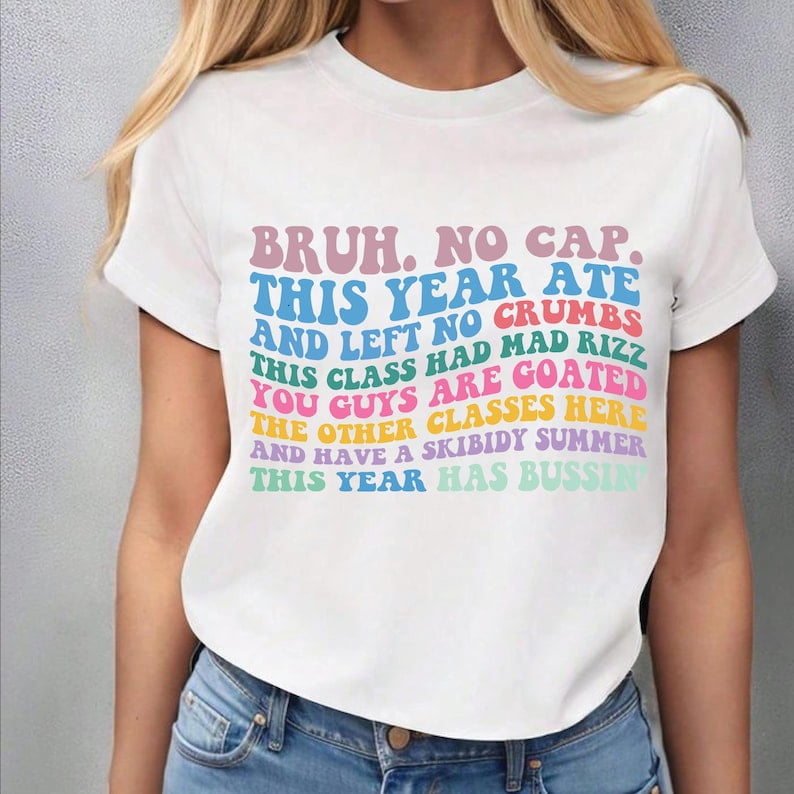 Gen A Slang Teachers Happy Last Day of School 2025,Bruh No Cap svg,Last ...