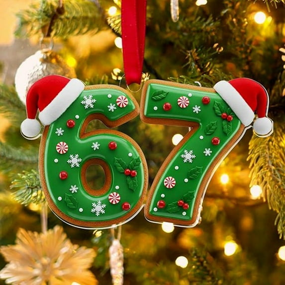 Gen Alpha 67 Ornament – Funny Acrylic Meme Christmas Keepsake Gift ...