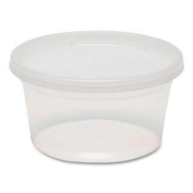 Gen 12 oz Disposable Clear Plastic Deli Containers with Lids for ...