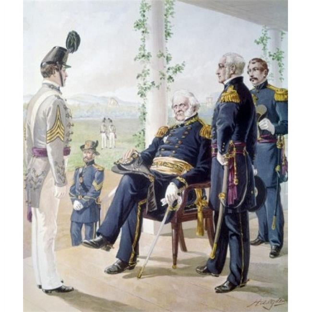 Gen-In Chief Gen Scott Engineers Artillery 1858-61 Ogden Henry ...