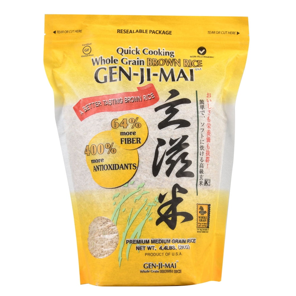 Gen-Ji-Mai Brown Rice Better Tasting Whole Grain Quick Cooking - Gluten-Free, 64% more Fiber ...