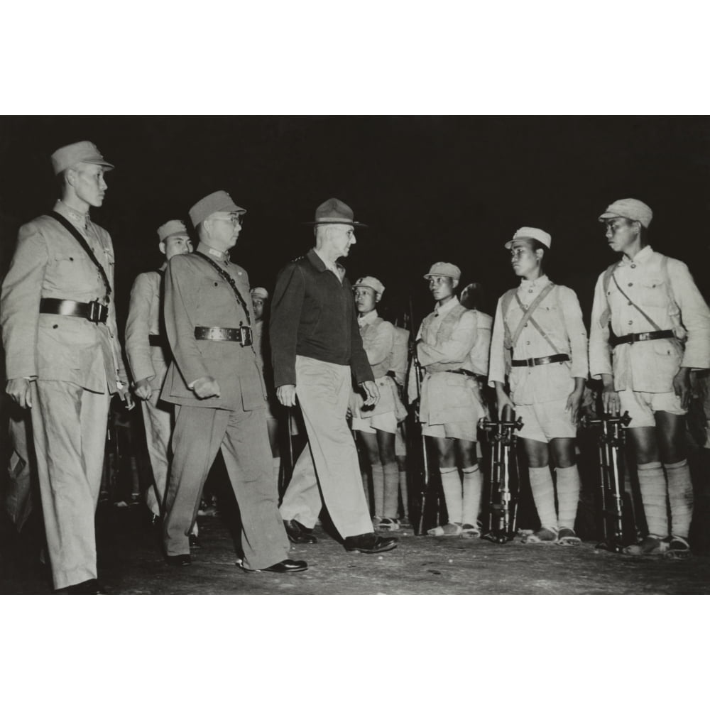 Gen. Joseph Stilwell Inspecting Chinese Troops In India In 1942. On His ...