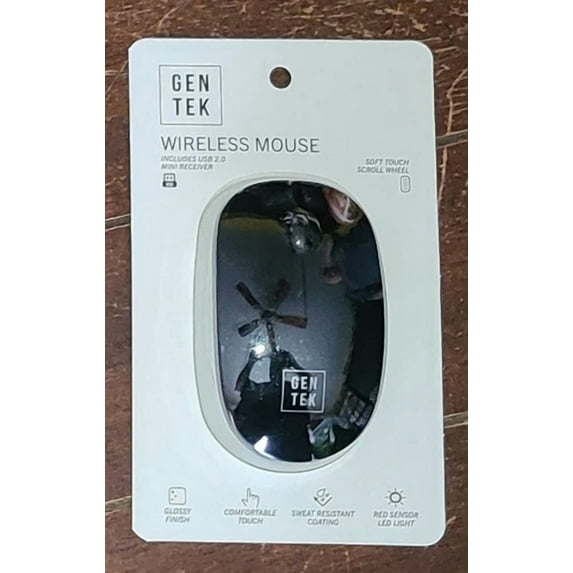 Gen Tek Wireless Black Mouse W/Usb 2.0 Mini Receiver #72031 - Walmart.com