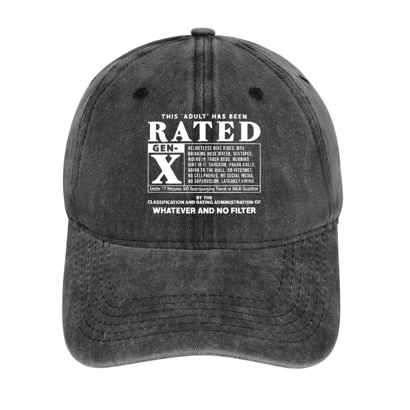 Gen X Charcoal Hat Adjustable Funny Fashion Unisex Baseball Cap For Men ...