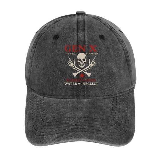 Gen X Charcoal Hat Adjustable Funny Fashion Unisex Baseball Cap For Men ...