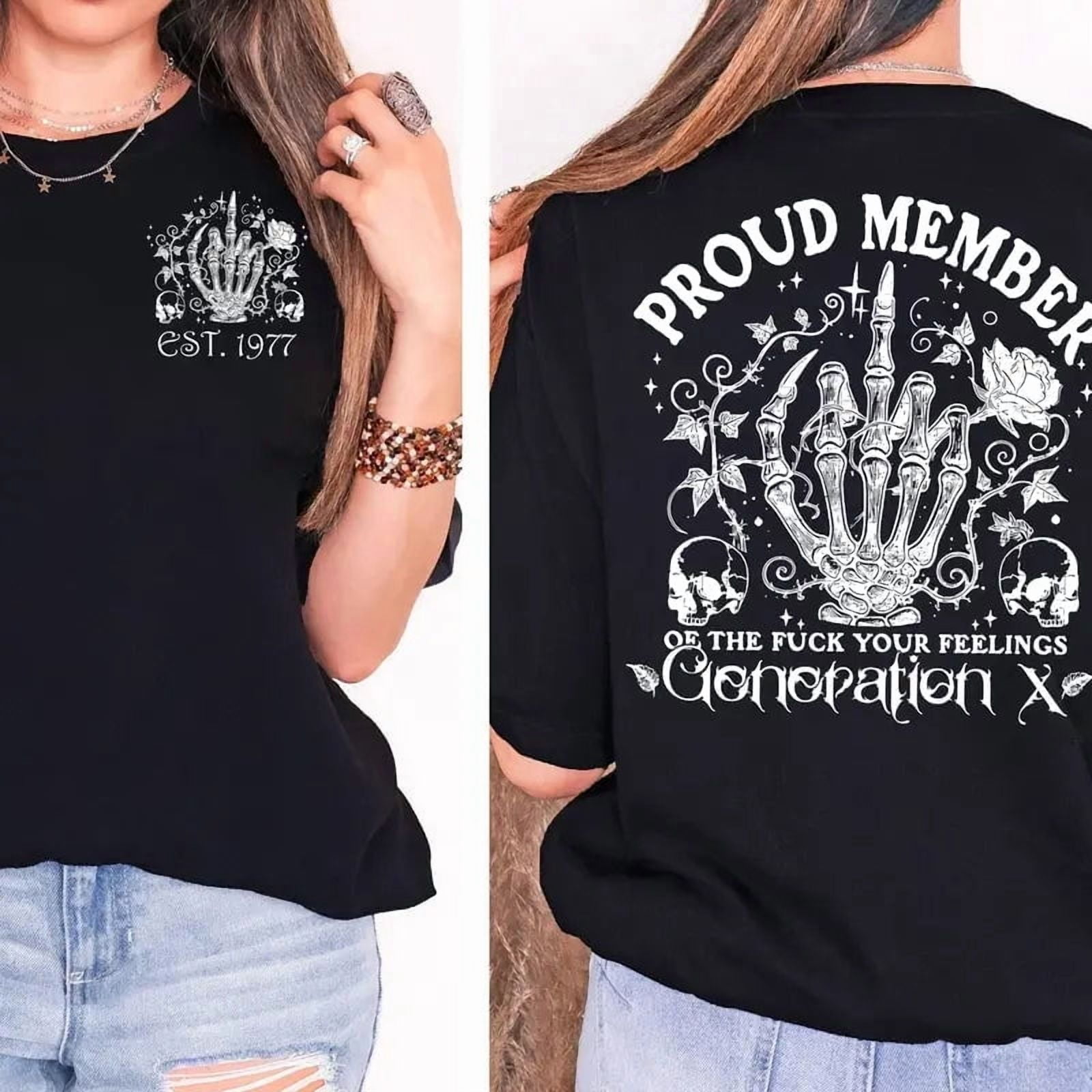 Gen X Custom Birth Year Shirt – Personalized Generation X T-Shirt & 100 ...