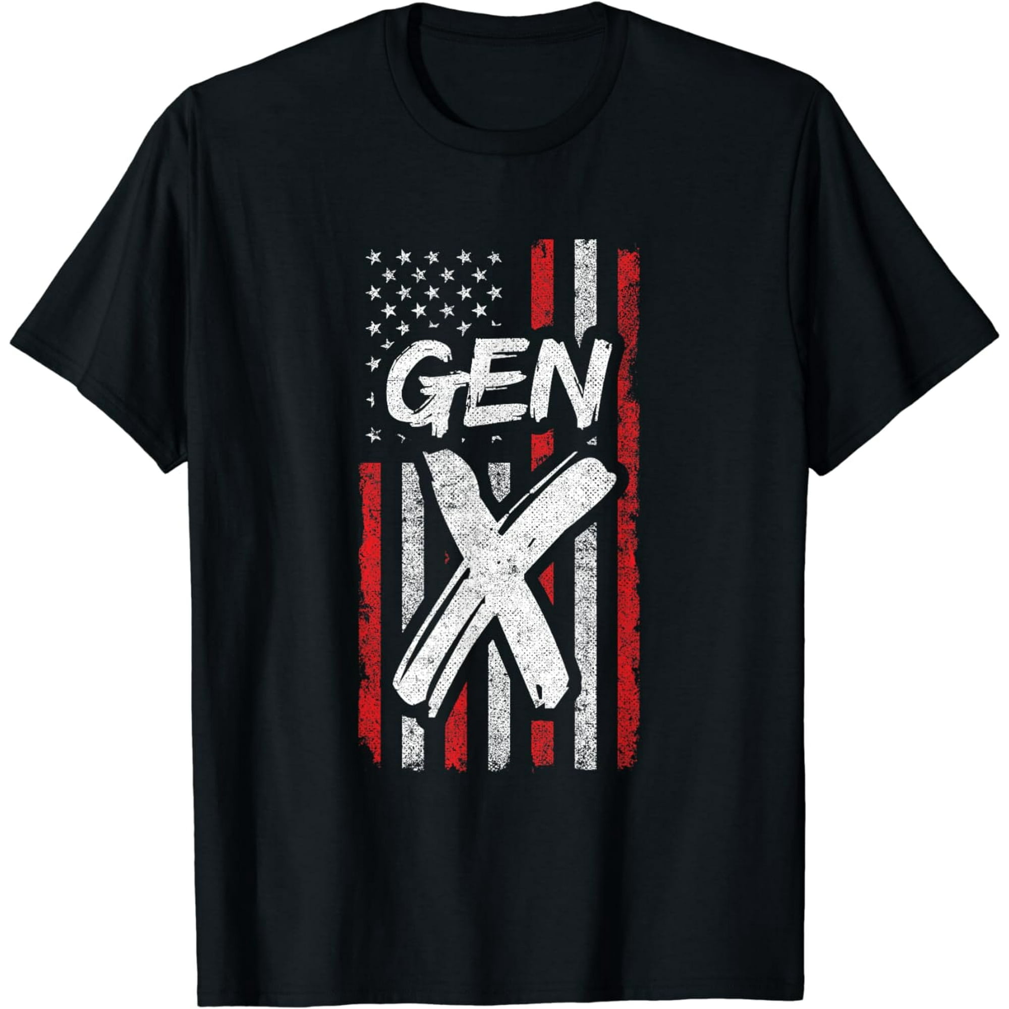 Gen X - Gen Xer - Generation X American Flag - Gen X pure cotton T ...