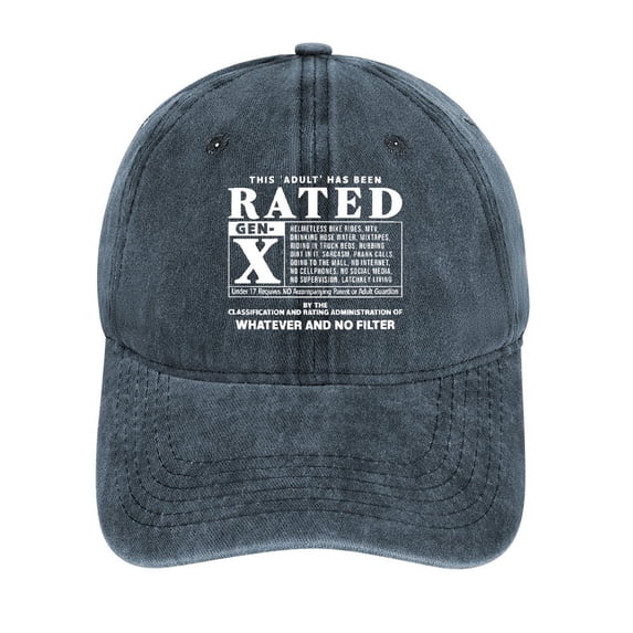 Gen X Navy Hat Adjustable Funny Fashion Unisex Baseball Cap For Men ...