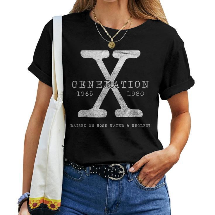 Gen X Raised On Hose Water And Neglect T-Shirt, Funny Retro Humor ...