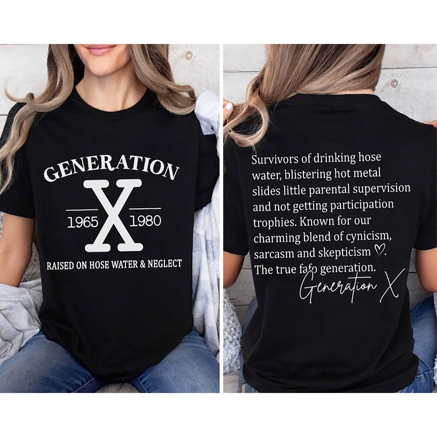 Gen X Shirt, Generation X Gift Generation X Raised On Hose Water and ...