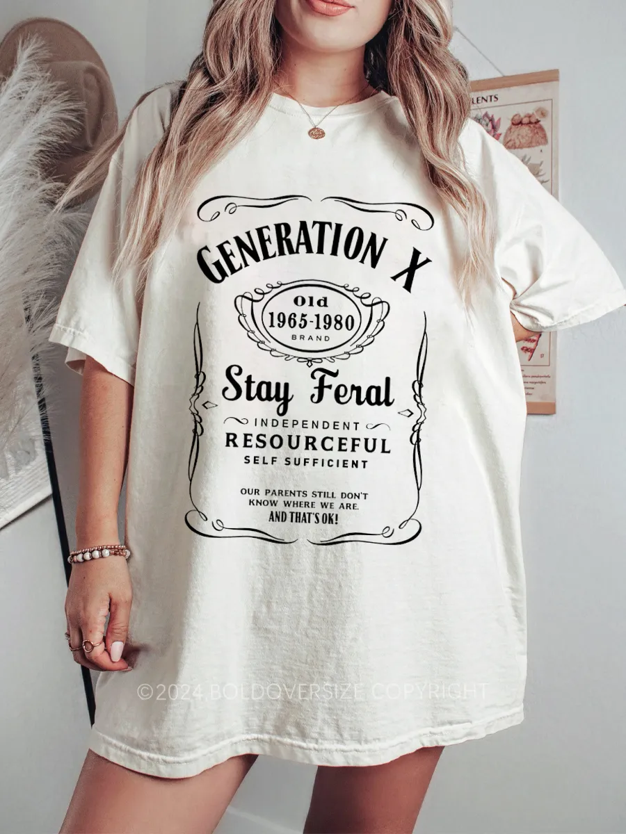 Gen X Stay Feral Tee - Walmart.com