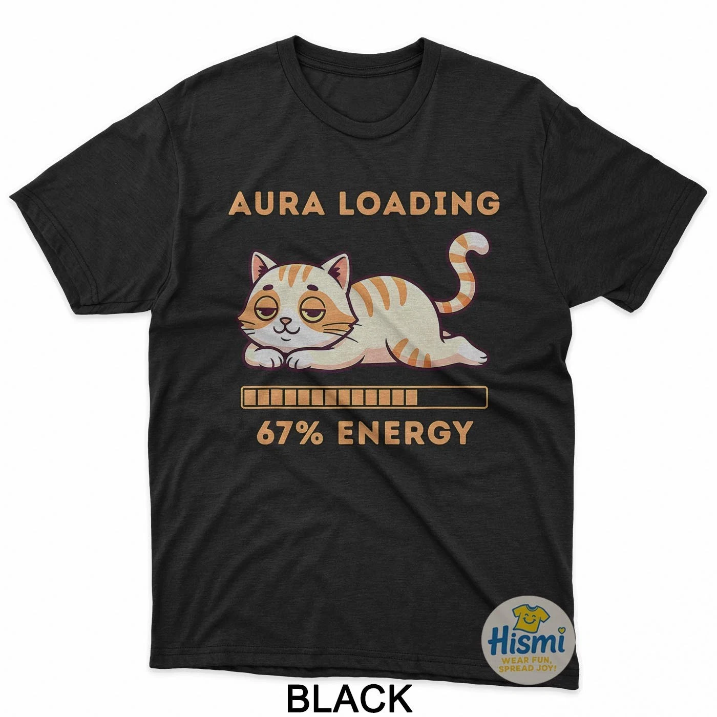 Gen Z Aura Loader Cat Meme Graphic with Sixty Seven Humor Unisex T ...