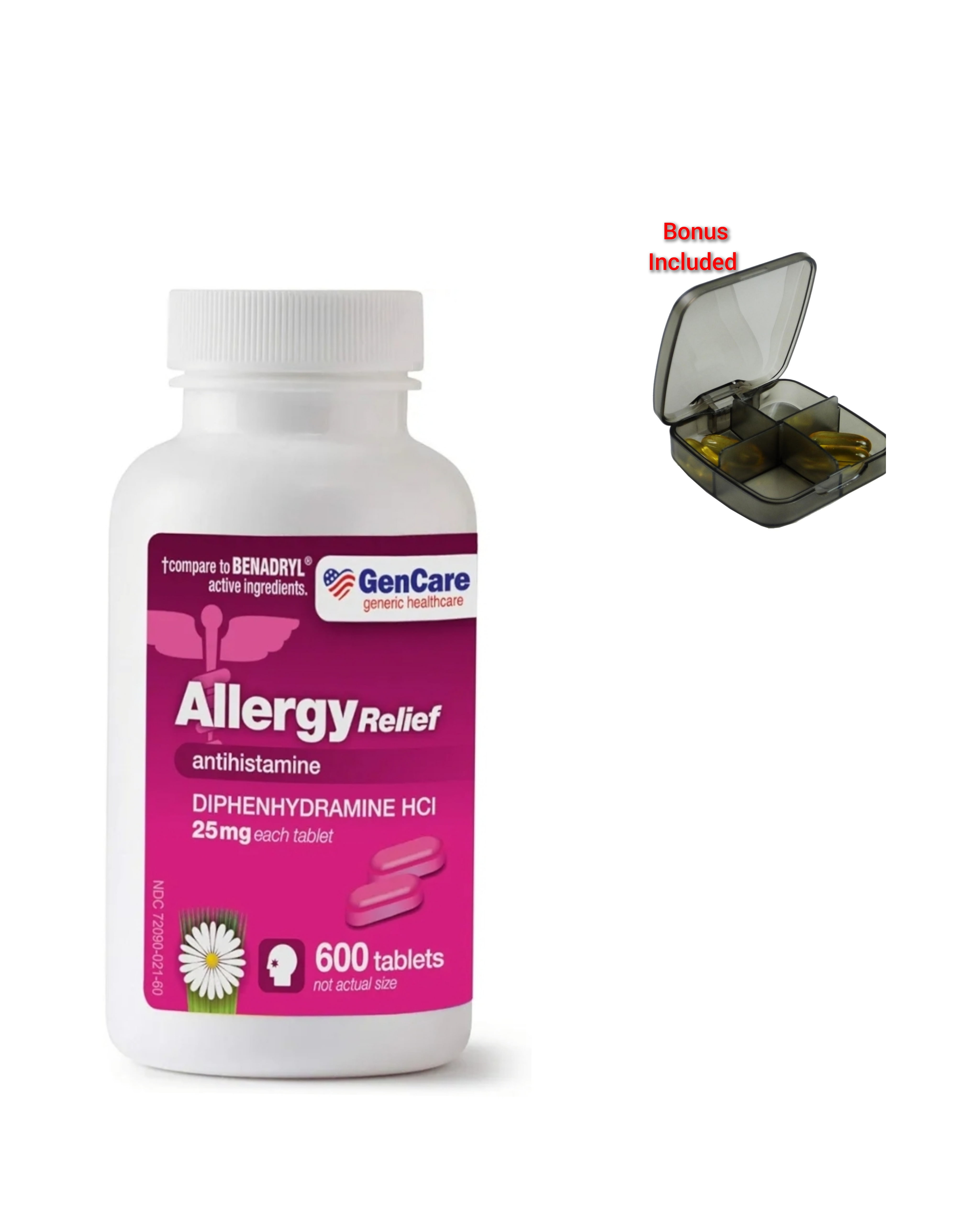 GenCare - Allergy Relief Medicine | Antihistamine Diphenhydramine 25mg ...