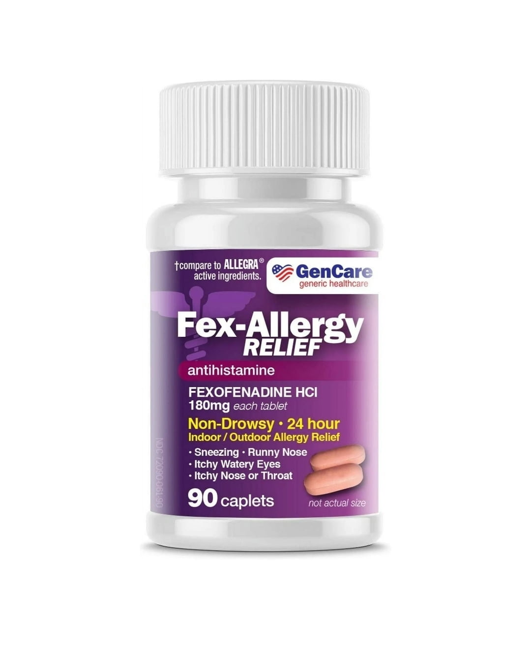 GenCare - Allergy Relief Pills | Fexofenadine HCl 180mg (90 Tablets ...