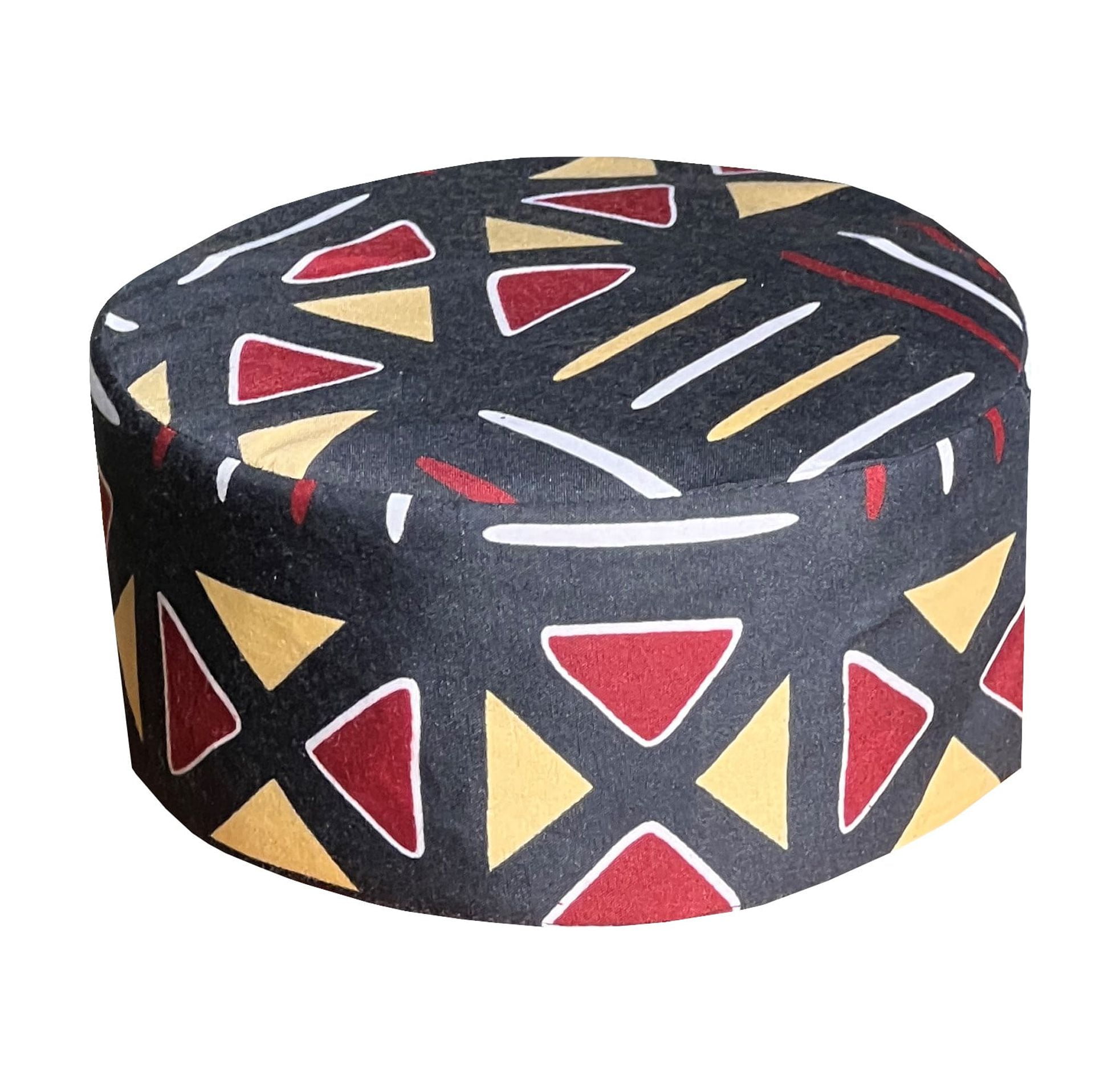 GenOne African American Church Hat Women Kentew Headwear Men Hat 7 5/8, 61 cm, P48 Black Red ...