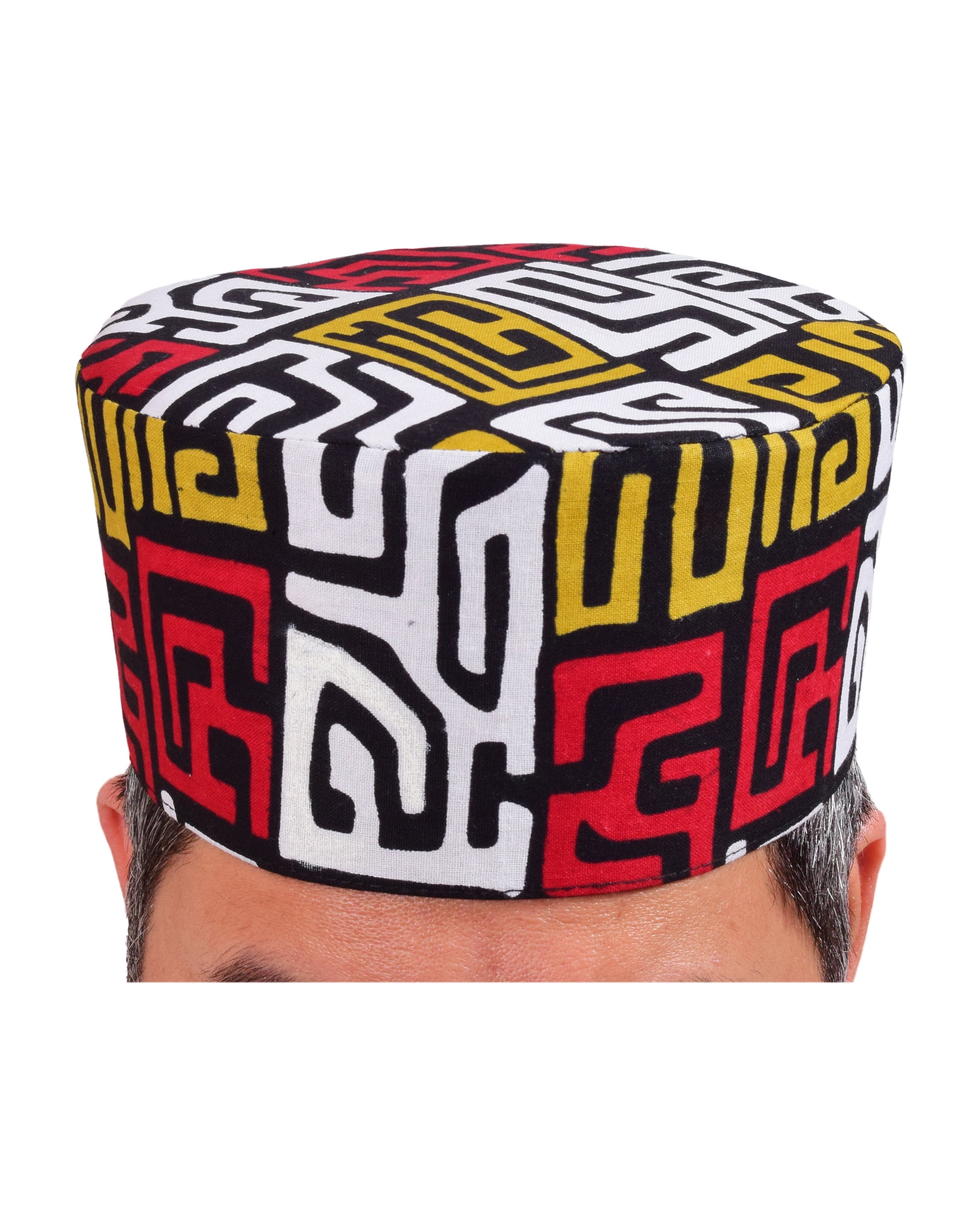 GenOne African Kente Kufi Kofi Men Hat Women Headwear 7 0/8, 56 cm, P35 ...