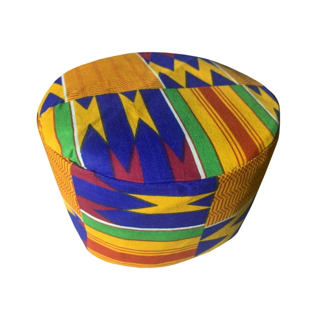 GenOne African Kente Kufi Kofi Men Hat Women Headwear 7 1/2, 60 cm, P24 ...