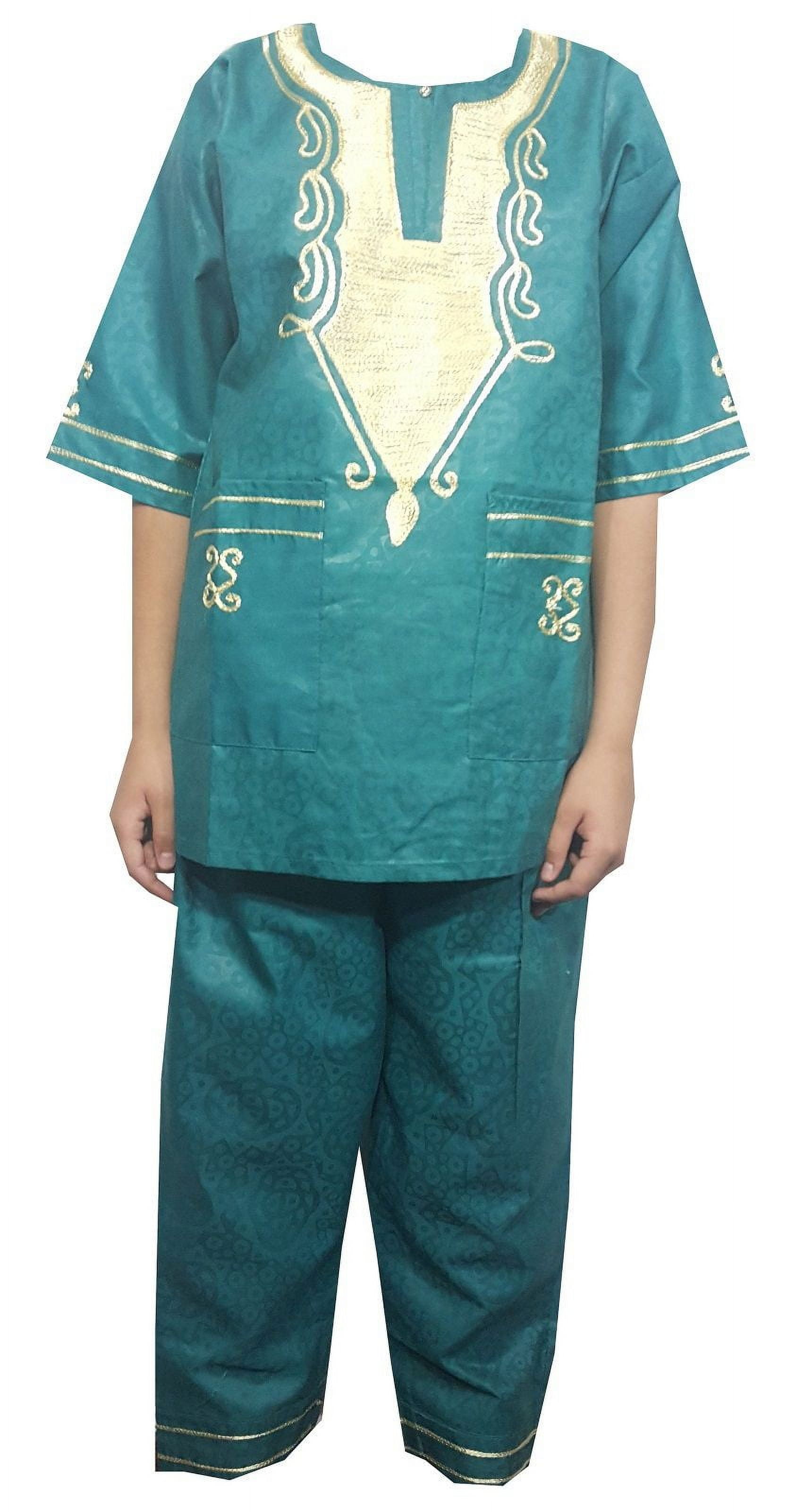 GenOne African Kente Suit Traditional Dashiki Pant Set Cotton Wedding ...