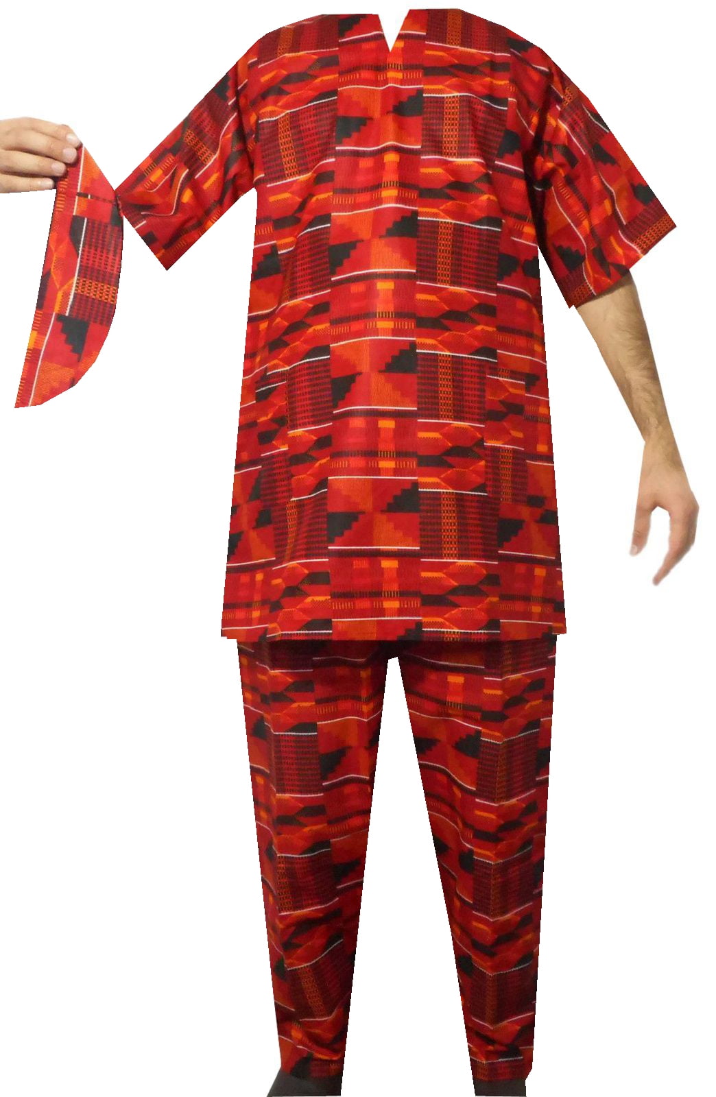 GenOne African Kente Suit Traditional Dashiki Pant Set Cotton Wedding ...
