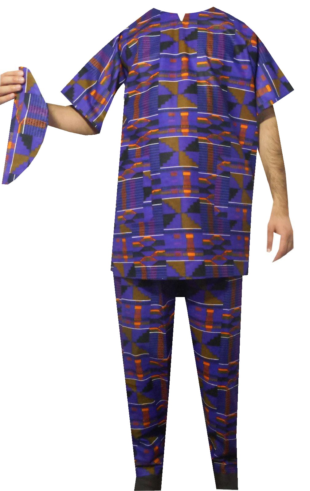 GenOne African Kente Suit Traditional Dashiki Pant Set Cotton Wedding ...