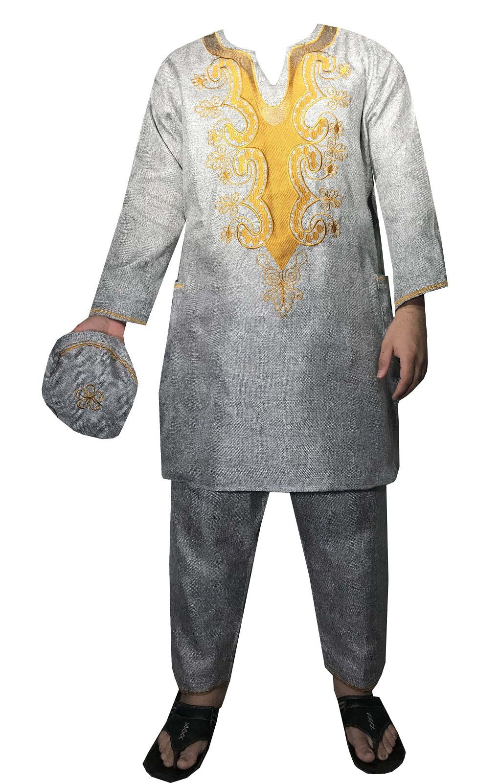 GenOne African Men Clothing Shirt Pant Suit Wedding Attire Ankara Set ...