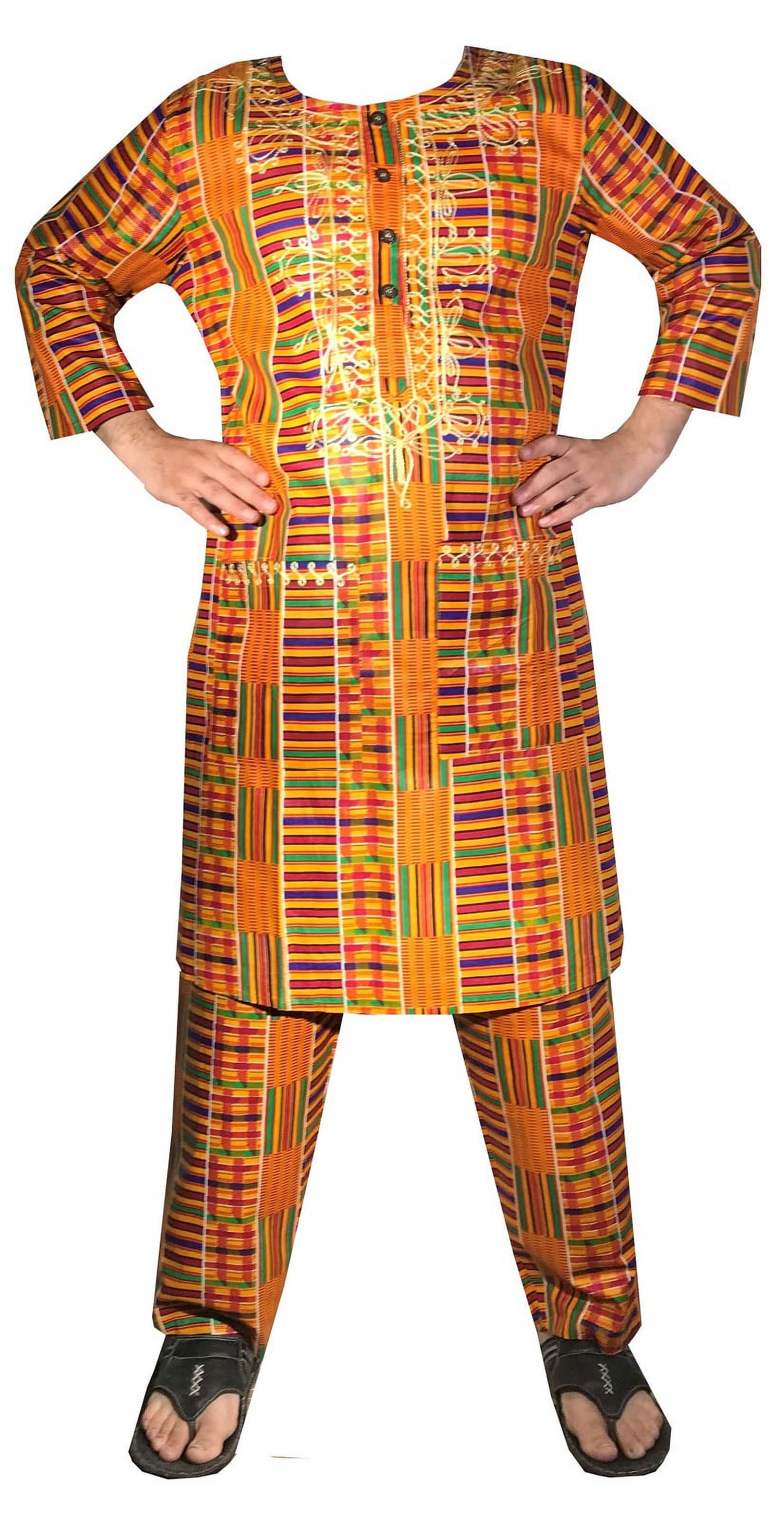 GenOne African Men Kent Pant Set Cotton Wedding Ethnic Party Suit with ...