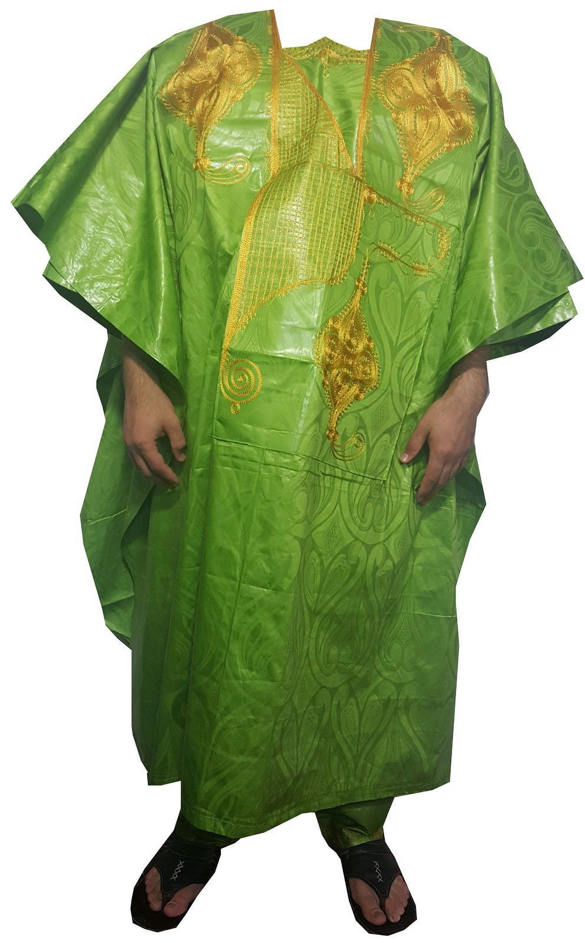 GenOne African Suit for Men Cotton Boubou Attire Pant Robe Agbada for ...