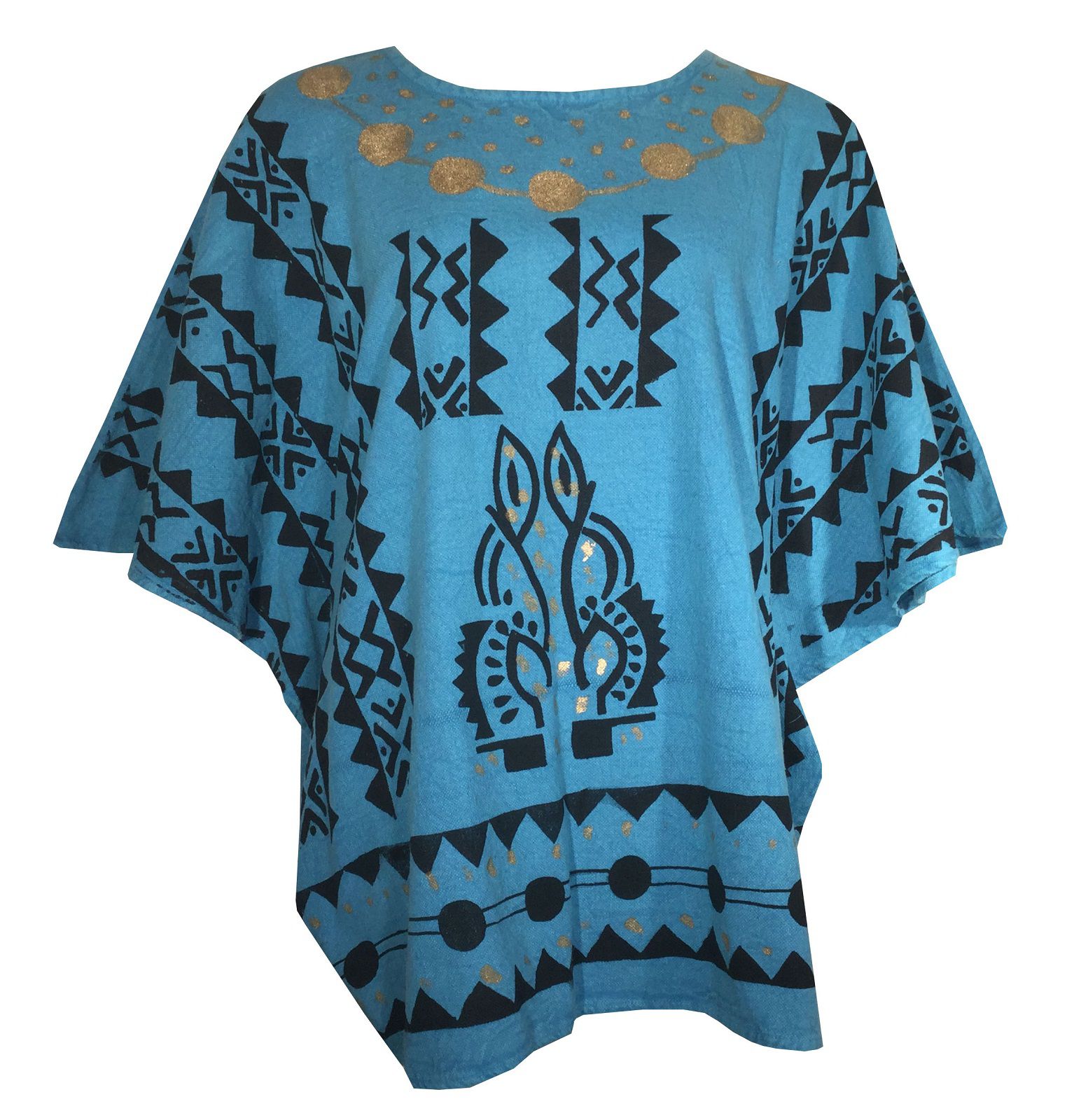 GenOne African Women Hippie Cotton Poncho Dashiki Blouse Mud Cloth ...