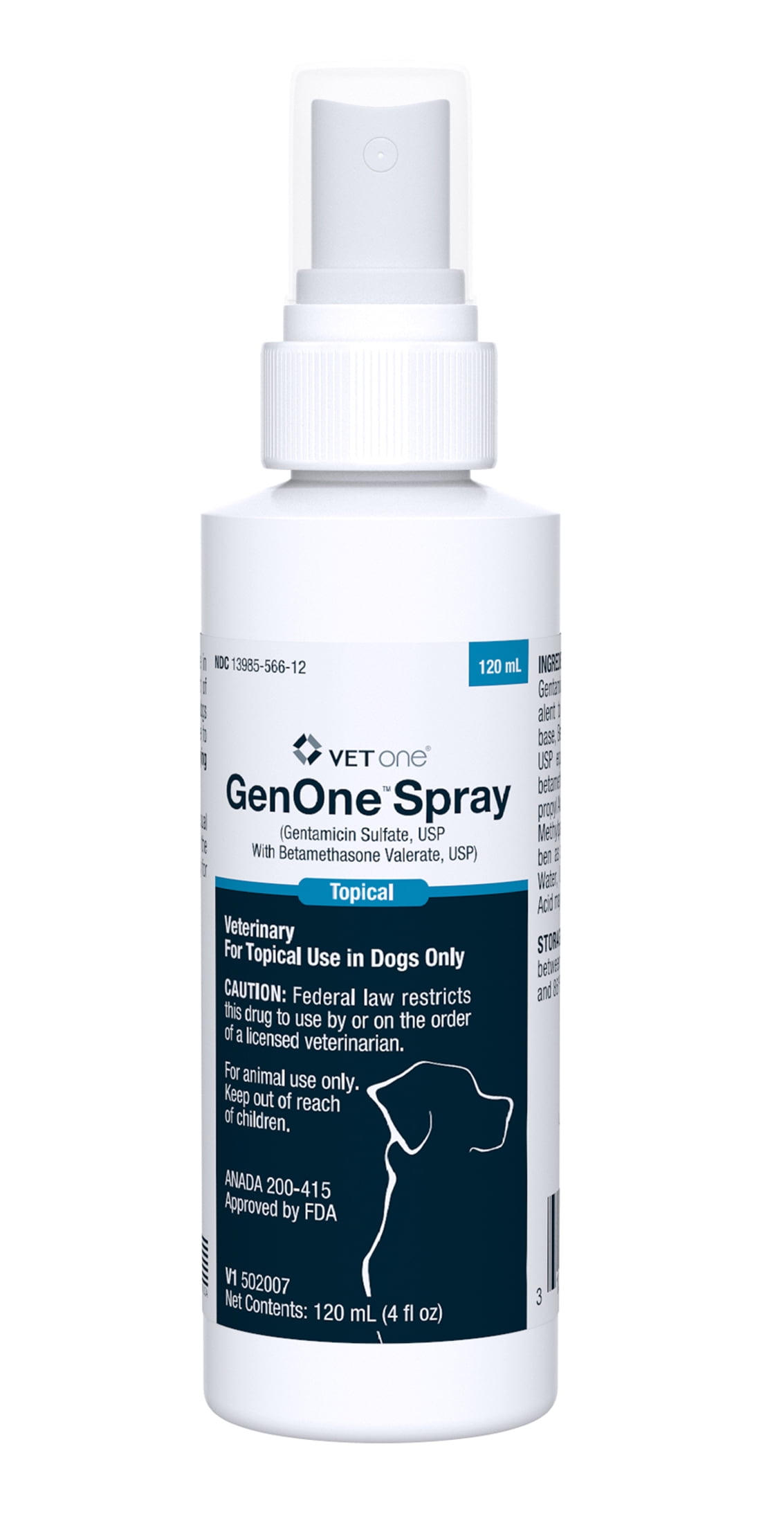GenOne (Gentamicin Sulfate) Spray Topical Solution - Walmart.com