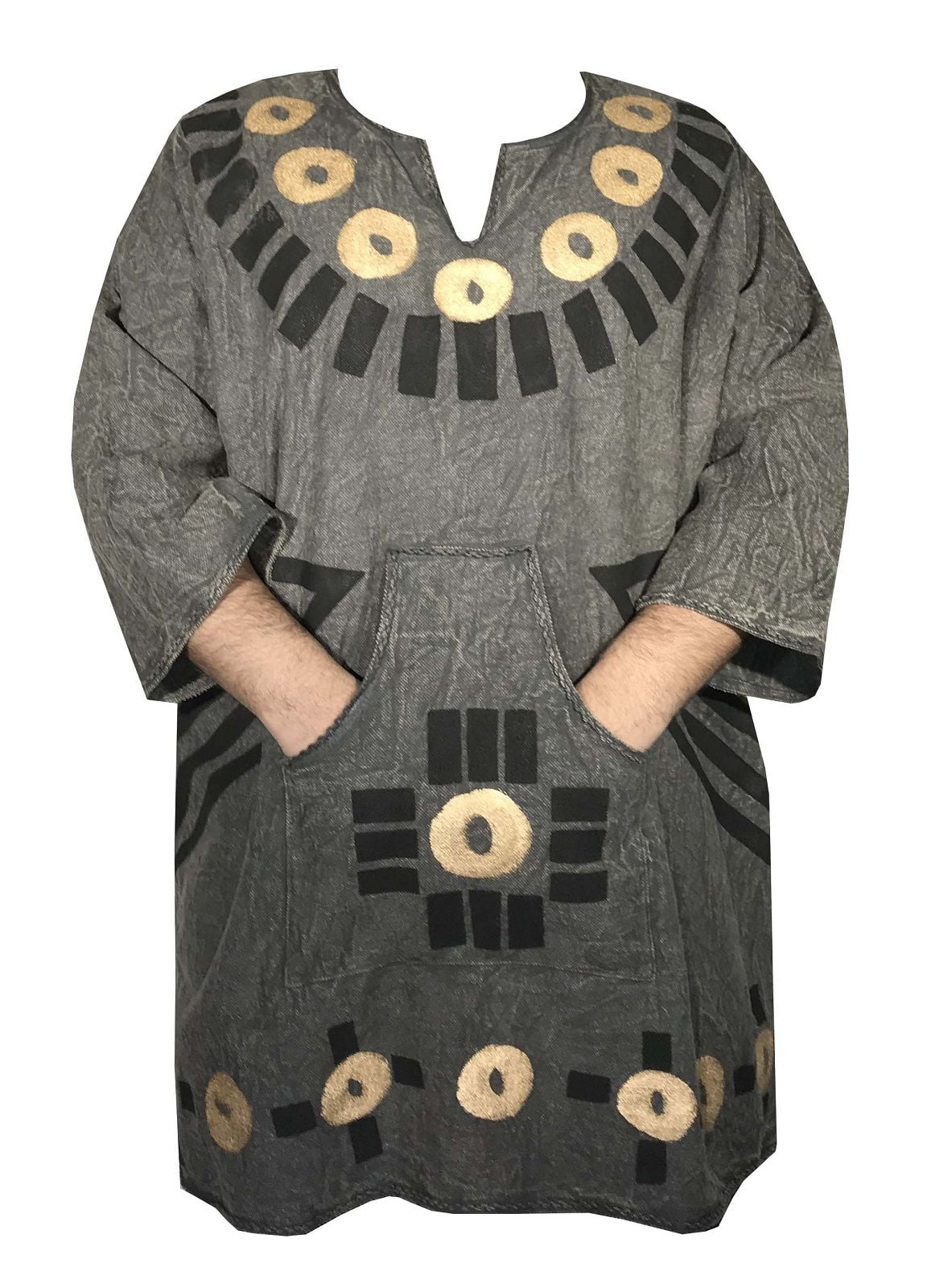 GenOne Handcrafted Dashiki Shirt Mud Cloth Men African Boho Top Vintage ...