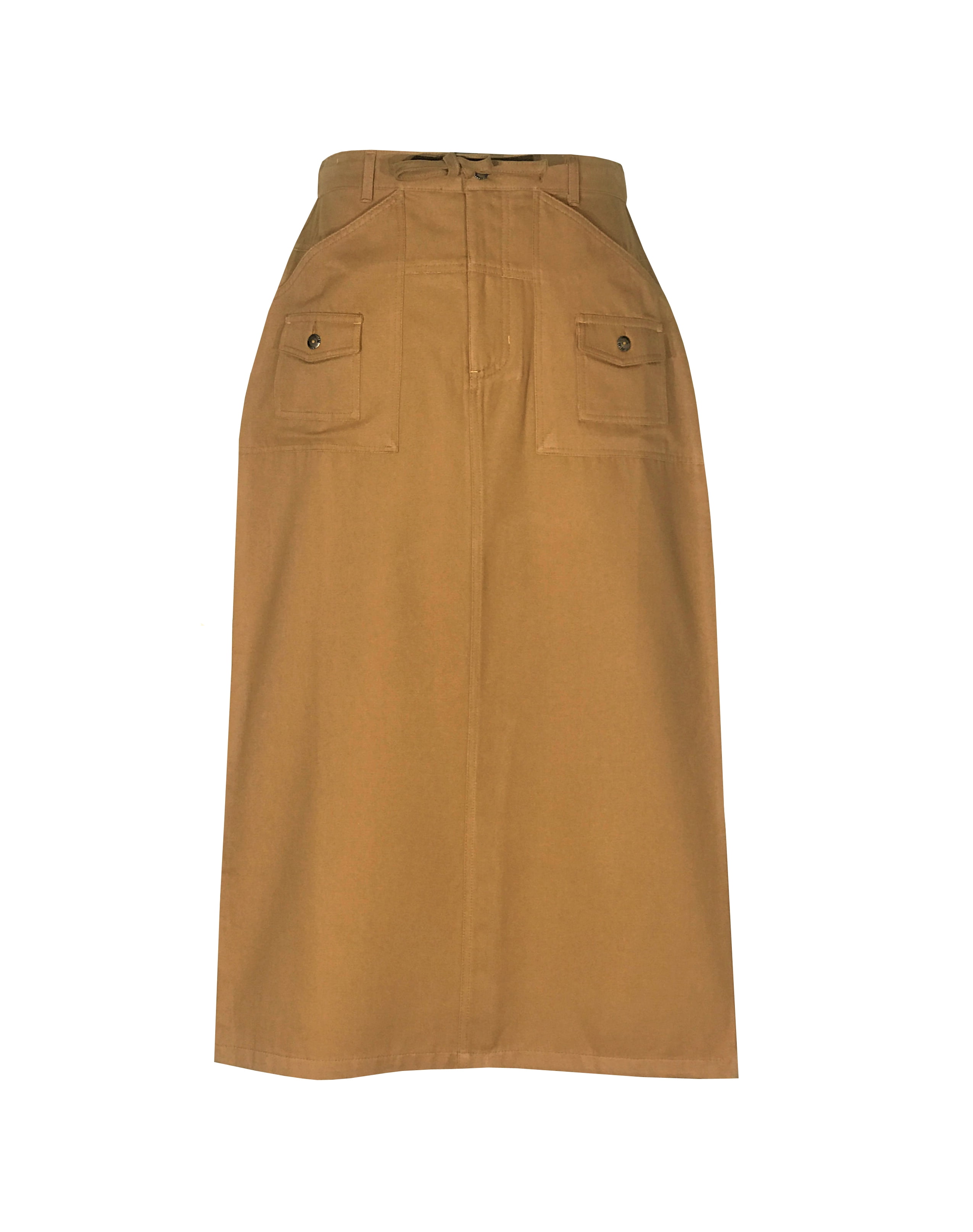 GenOne Long Denim Skirts for Women, Casual Non-Stretch Solid Color Jean ...