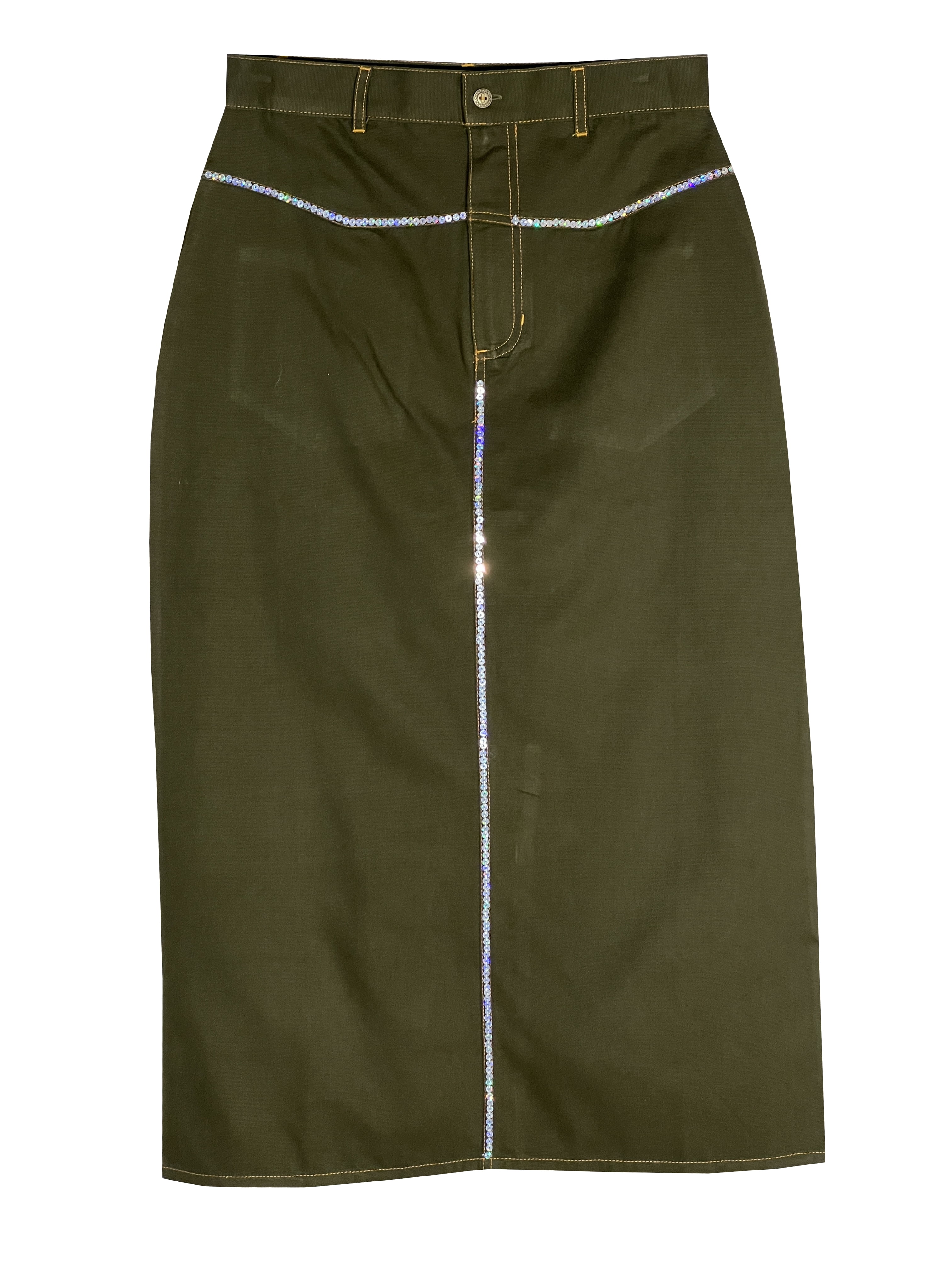 GenOne Long Skirts for Women Fall Winter Pencil Denim Jean Maxi Skirt ...