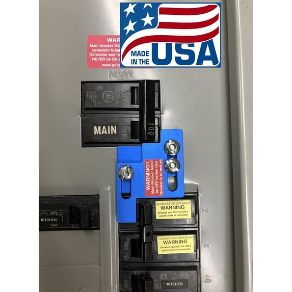 GenSafety Generator Breaker Panel Interlock Kit for GE 100 Amp Panel ...