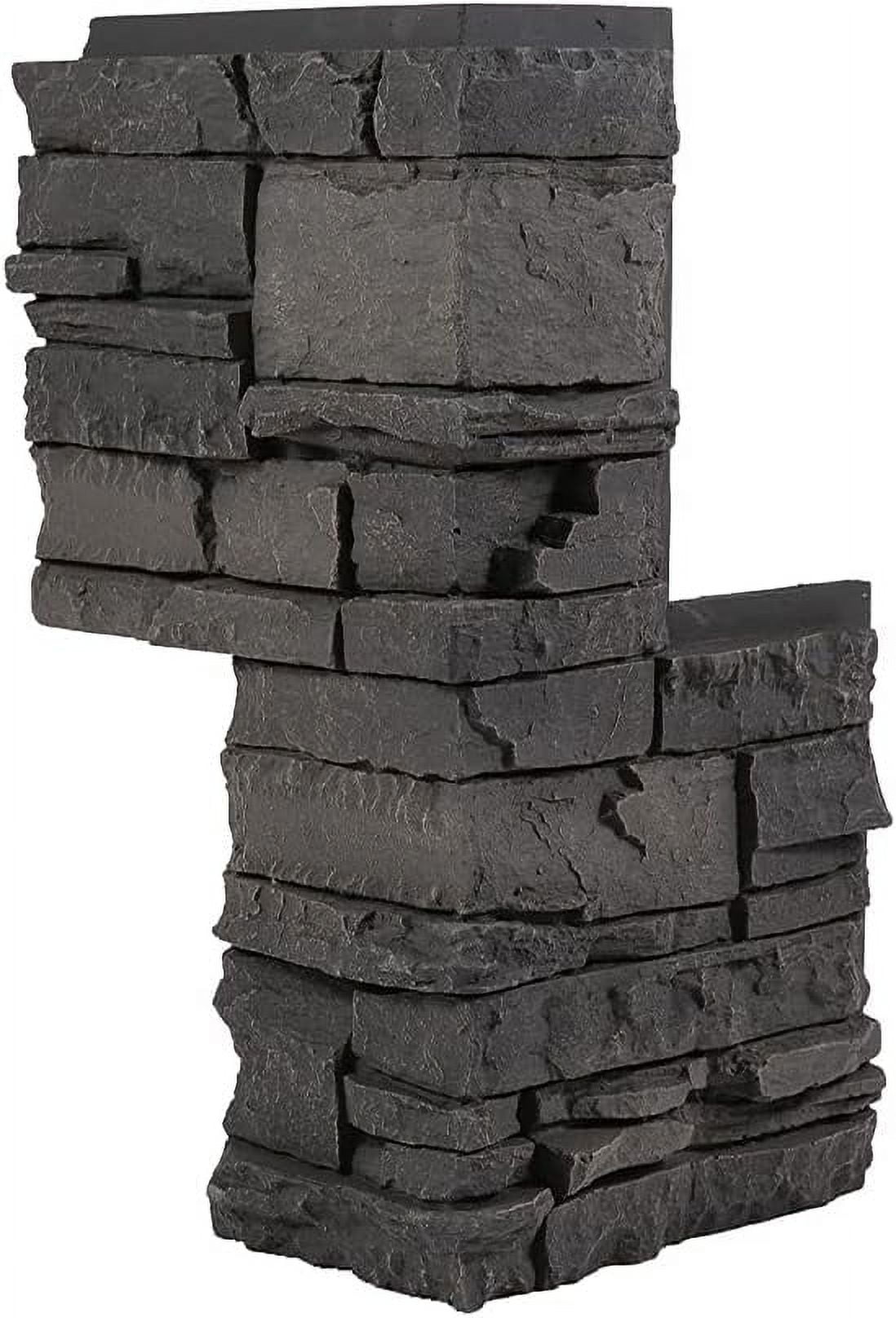 GenStone Faux Stacked Stone 90 Degree Outside Corner Panel 22.5" x 12 ...