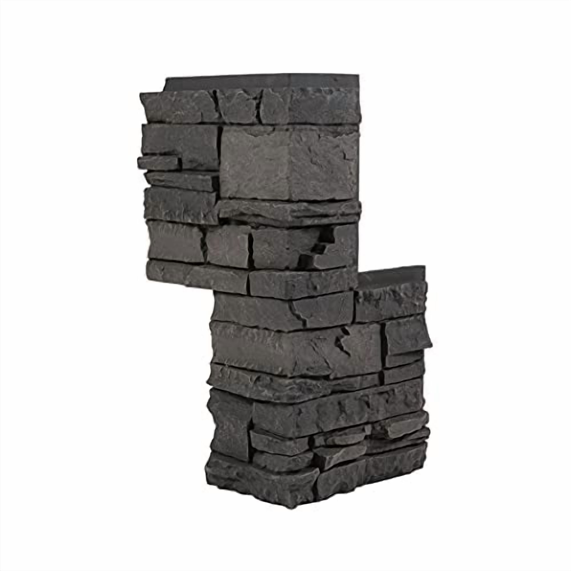 GenStone Faux Stacked Stone 90 Degree Outside Corner Panel 22.5" x 12 ...