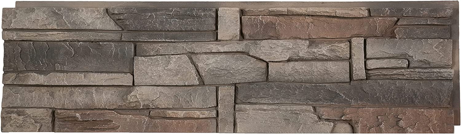 GenStone Faux Stacked Stone Panel 41" x 11.25" in Kenai Color for Do It ...