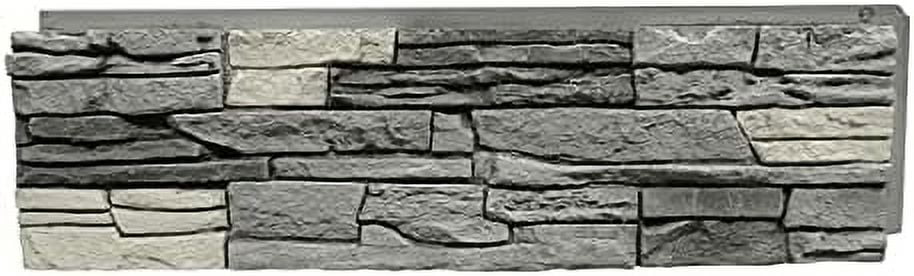 GenStone Faux Stacked Stone Panel 41" x 11.25" in Northern Slate Color ...