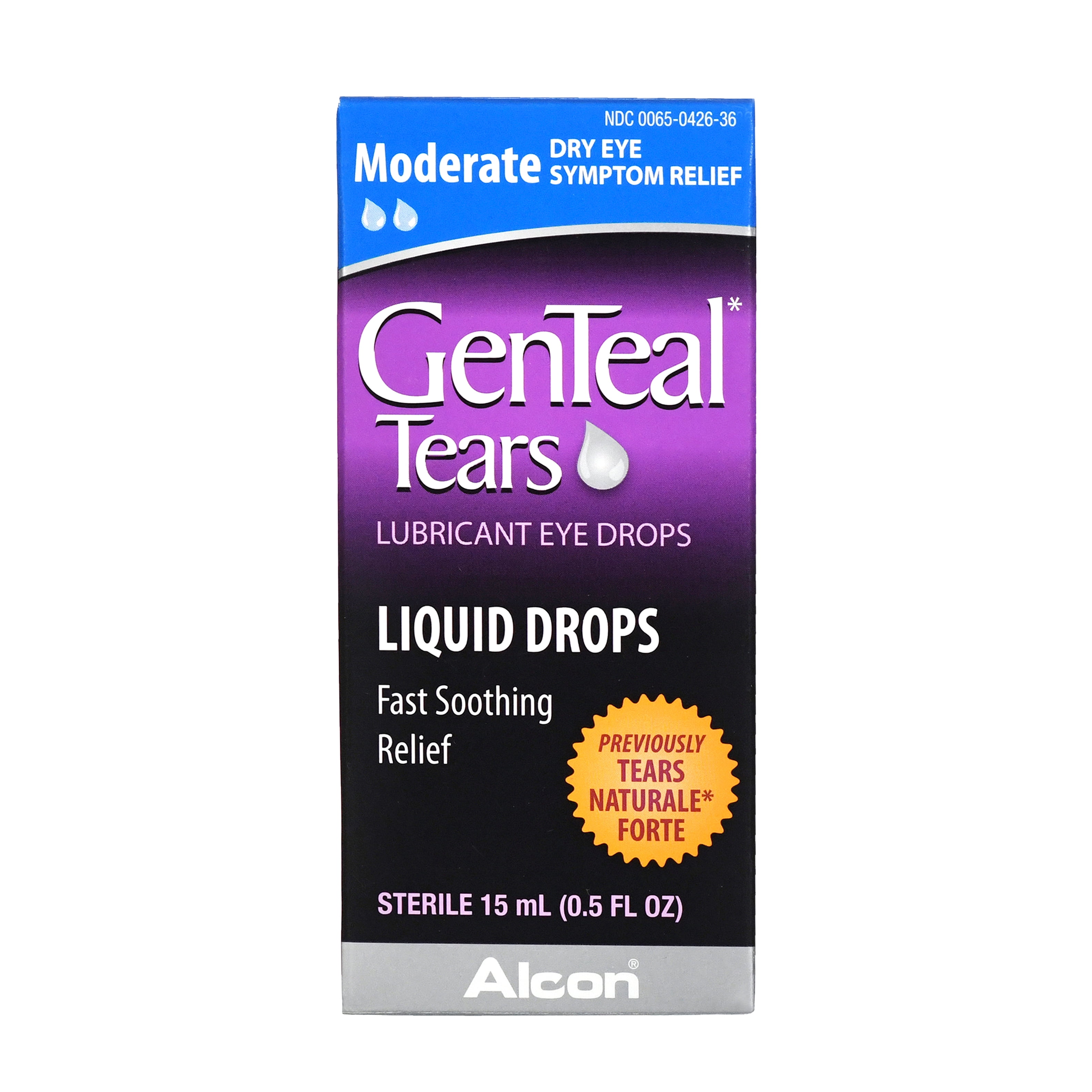 GenTeal Tears Moderate Lubricant Eye Drops for Dry Eye Symptom Relief ...