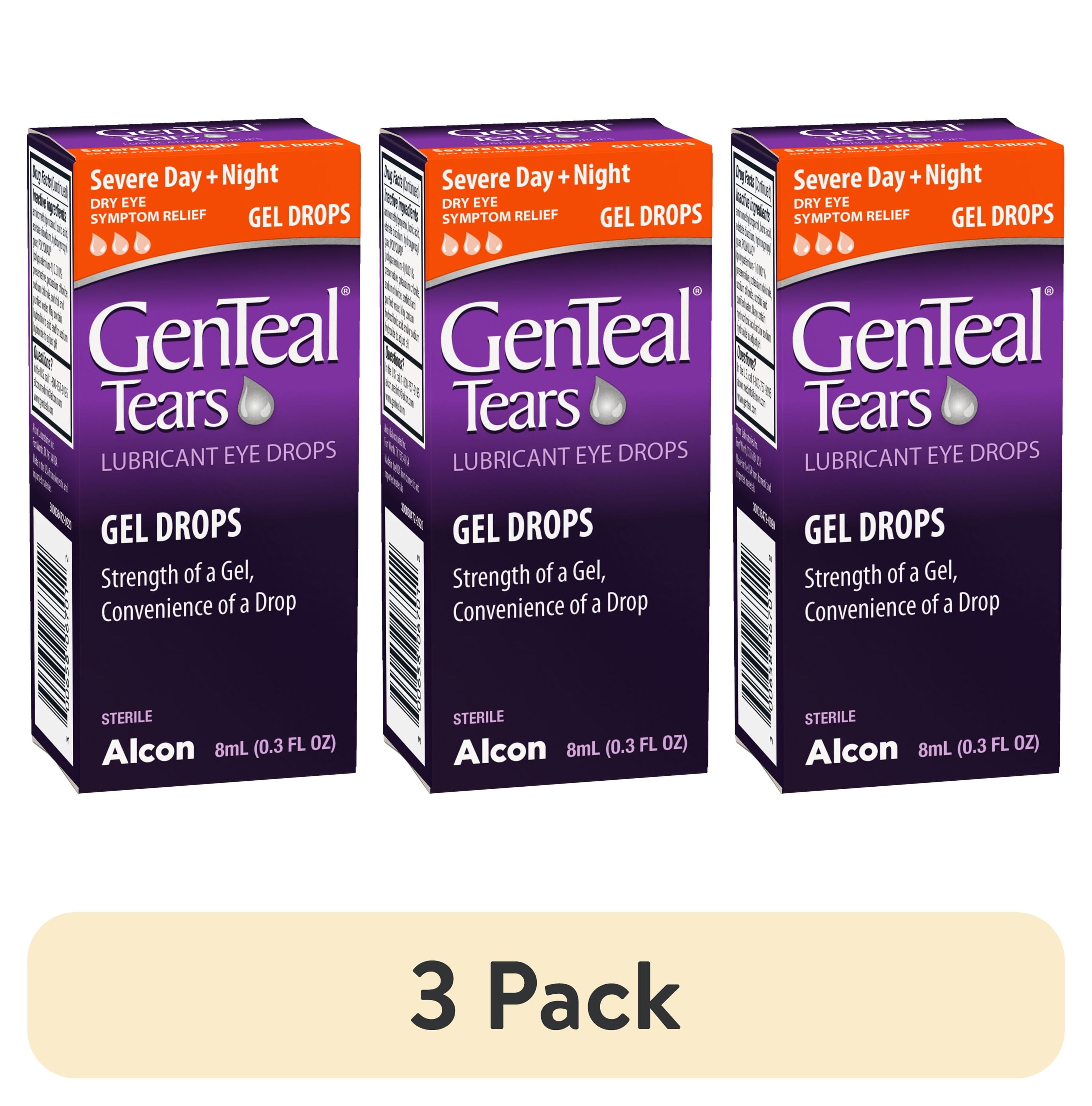 (3 pack) GenTeal Tears Severe Day + Night Gel Lubricant Eye Drops, 0.3 fl oz - Walmart.com
