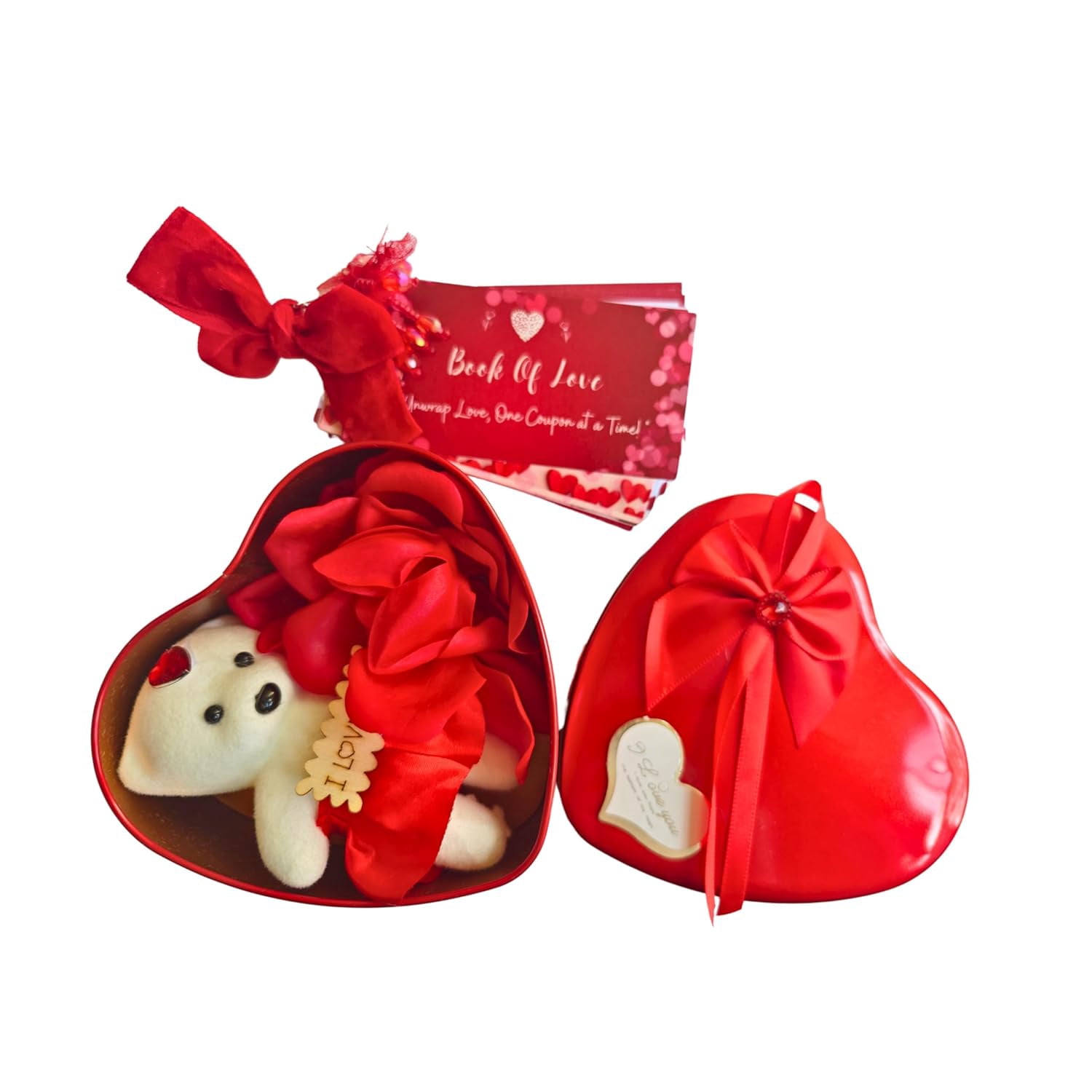 GenUT Heart Shaped Valentines Day Gift Box with 20 Unique Love Coupons ...