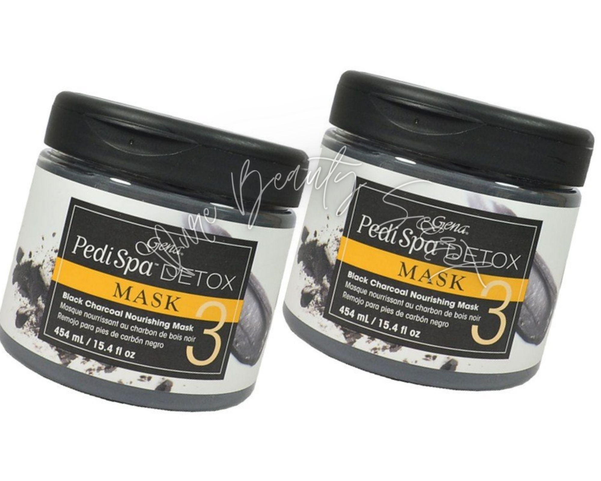 Gena - Pedi Spa Detox Black Charcoal Nourishing Mask 454 ml / 15.4 oz x ...