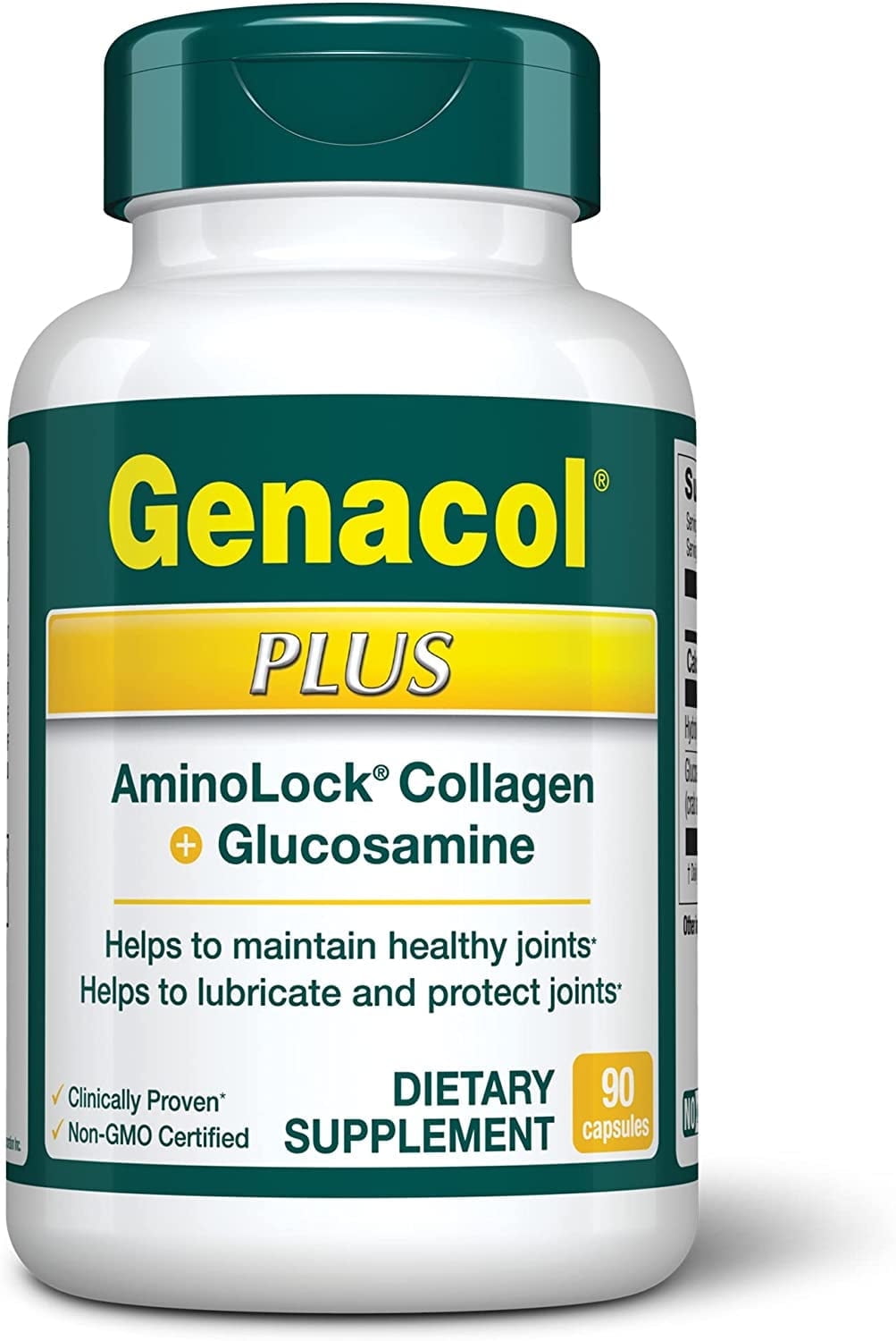 Genacol Plus Joint Supplement, Glucosamine and AminoLock Collagen, 90 ...