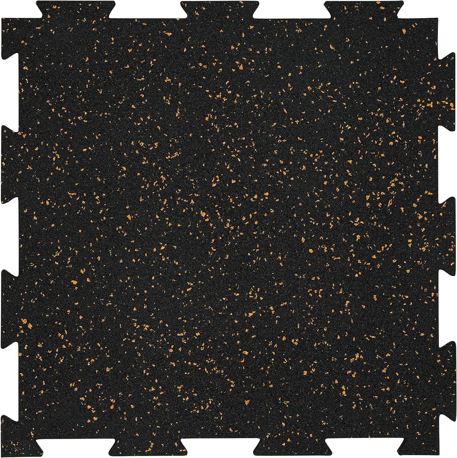 Genaflex 27 Sq. Ft. Interlocking Tan/Black Rubber Gym Flooring Tiles ...