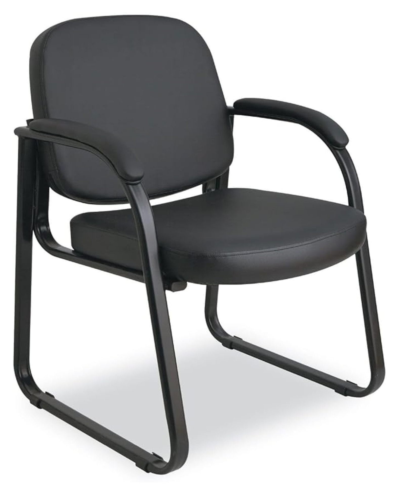 Genaro Series Faux Leather Half-Back sled Base Guest Chair, 25" x 24.80 ...