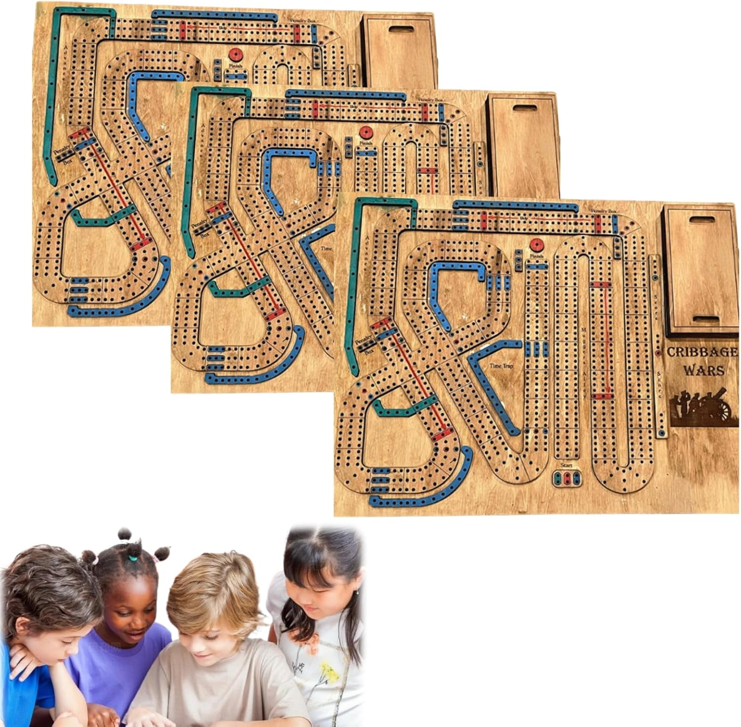 GencokokCribbage Wars Board Game, Cribbage Wars, 2024 New Wooden ...