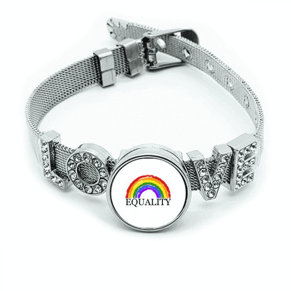 Gender Difference And Identity Rainbow Equality Bracelet Wristband ...