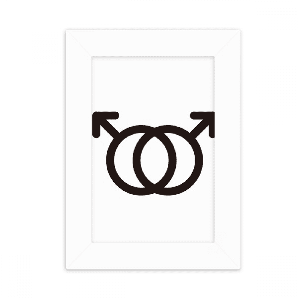 Gender Difference Identifying Male-Male Equality Desktop Photo Frame ...