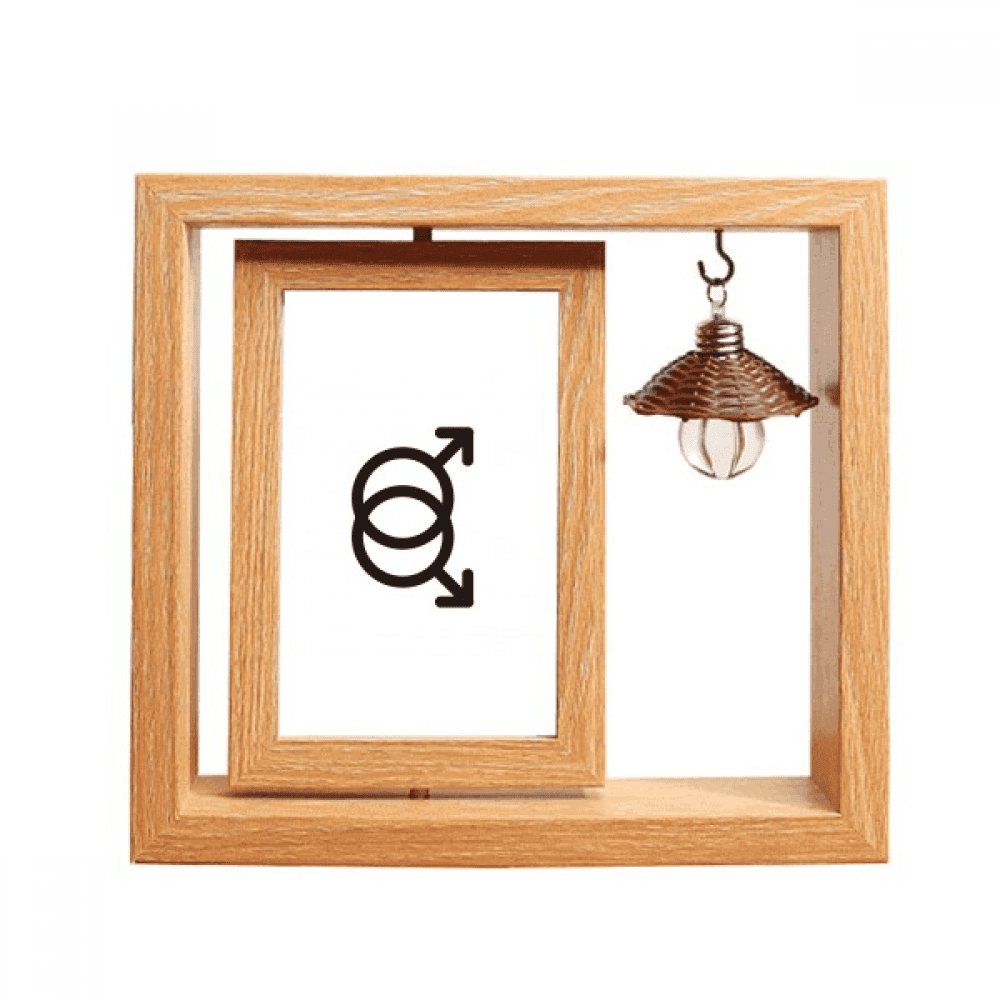 Gender Difference Identifying Male-Male Equality Wooden Rotating ...