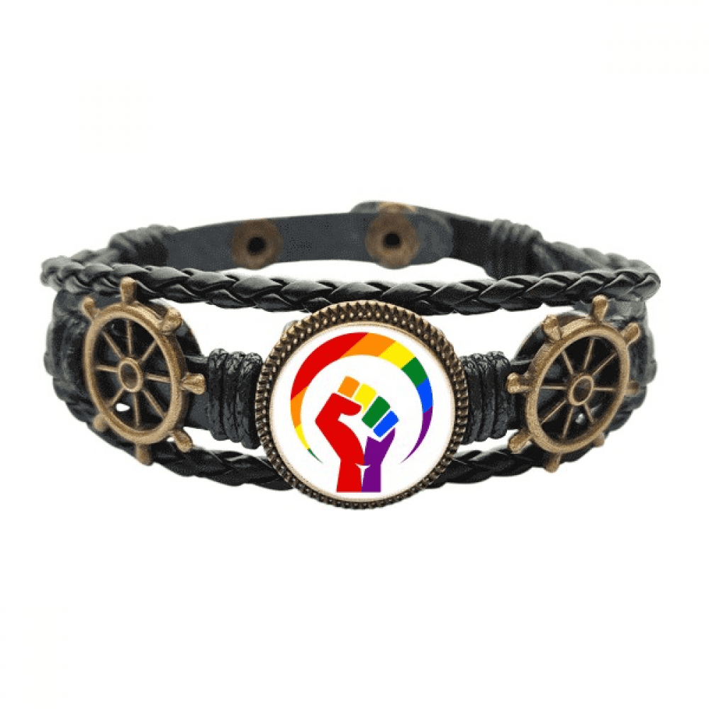 Gender Differences Around Rainbow Equality Leather Braided Ocean ...