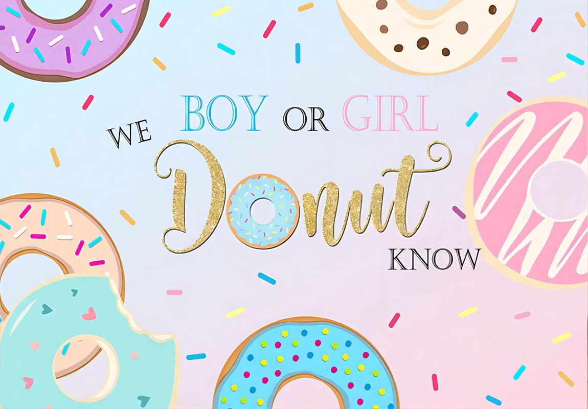 Gender Disclosure Party Background Boys or Backdrop Blue Pink Banner ...